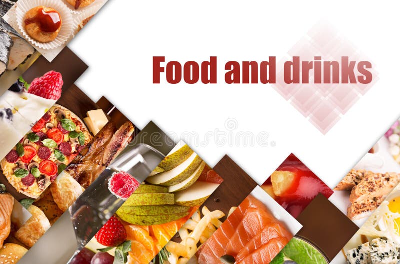 Collage De La Comida Del Almuerzo Foto de archivo - Imagen de delicioso ...