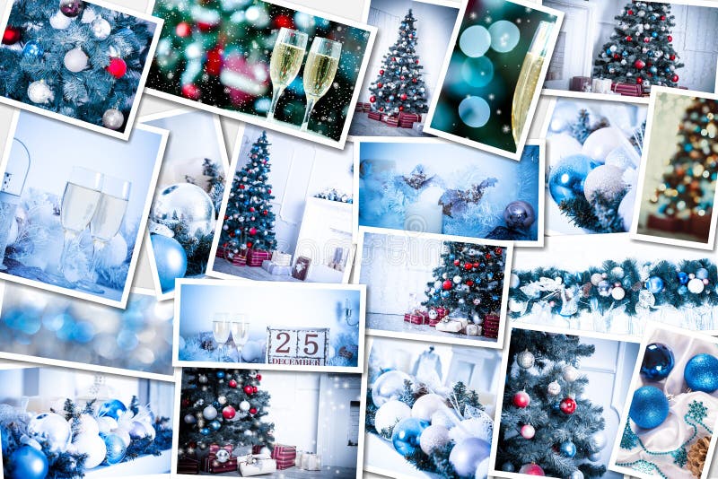Collage de la Navidad foto de archivo. Imagen de collage - 62093394