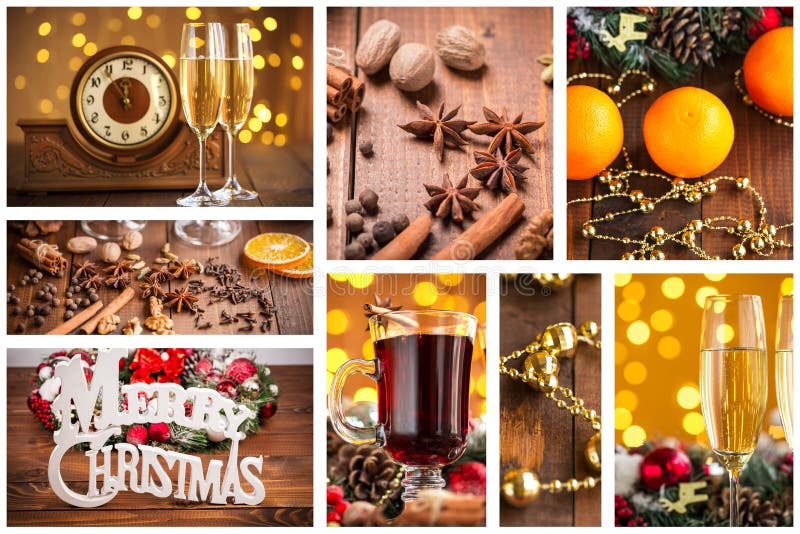 Collage de la Navidad foto de archivo. Imagen de decorativo - 62092658