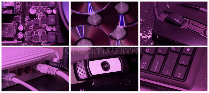Collage de la tecnología foto de archivo. Imagen de tecnología - 7738842