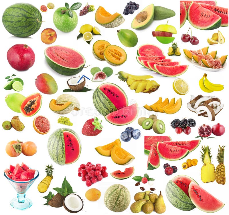 Collage de Frutas foto de archivo. Imagen de peras, pintura - 21167804