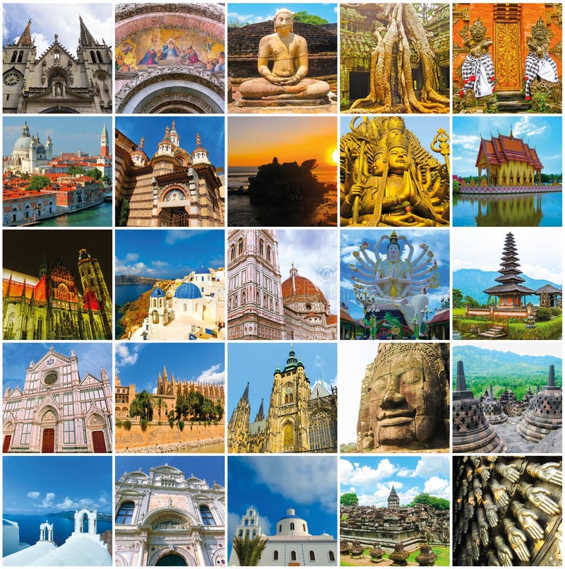 132 World Monuments Collage Fotos de stock - Fotos libres de regalías ...