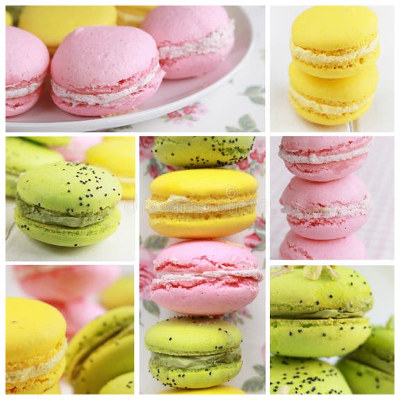 Collage de Macarons imagen de archivo. Imagen de pasteles - 37952761