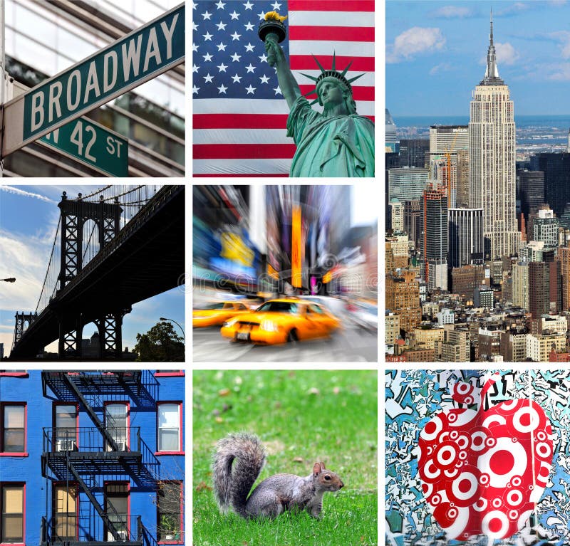 Collage de New York City foto editorial. Imagen de vacaciones - 96283346