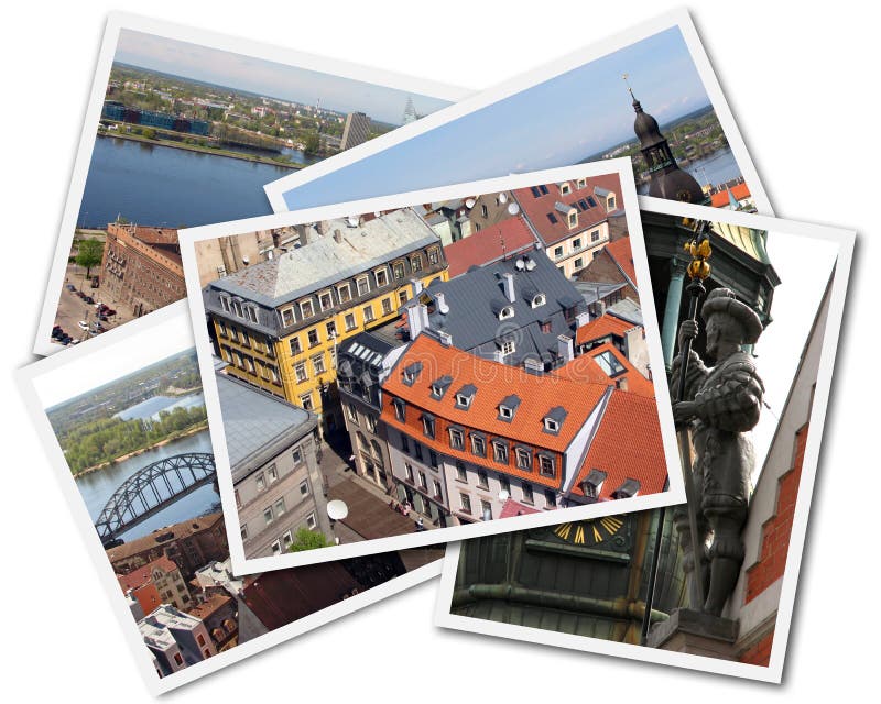 Collage de Riga foto de archivo. Imagen de edificios - 33490472