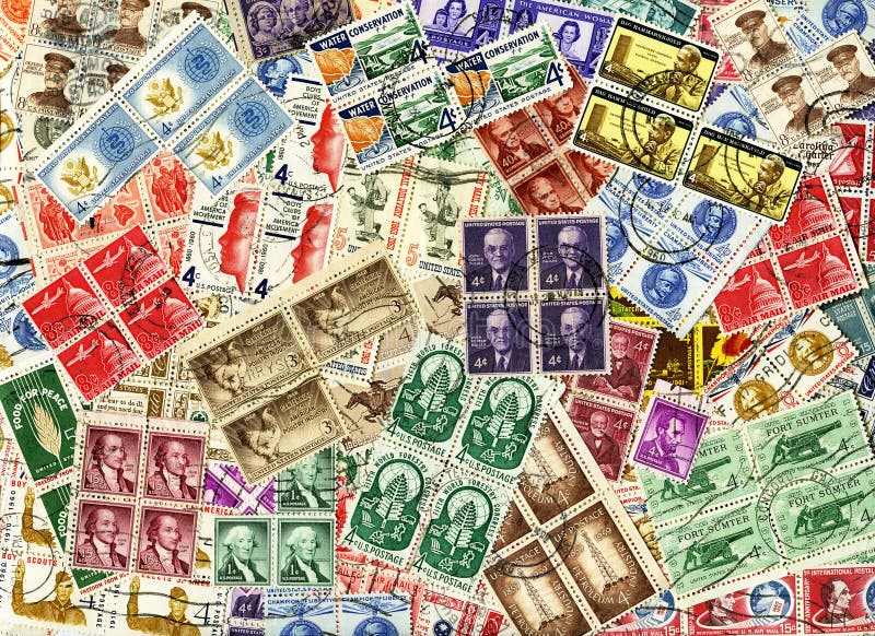 Collage de timbres image éditorial. Image du affranchissement - 36478430