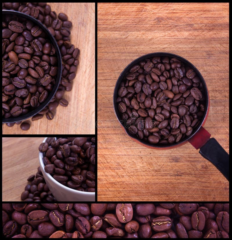 Collage del café imagen de archivo. Imagen de vector - 44749261