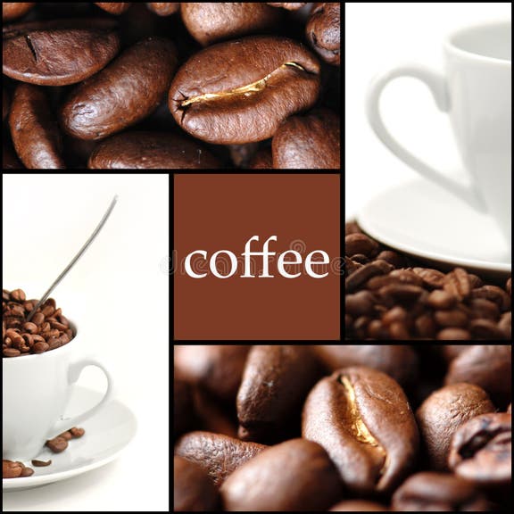 Collage del café imagen de archivo. Imagen de amoladora - 13490637
