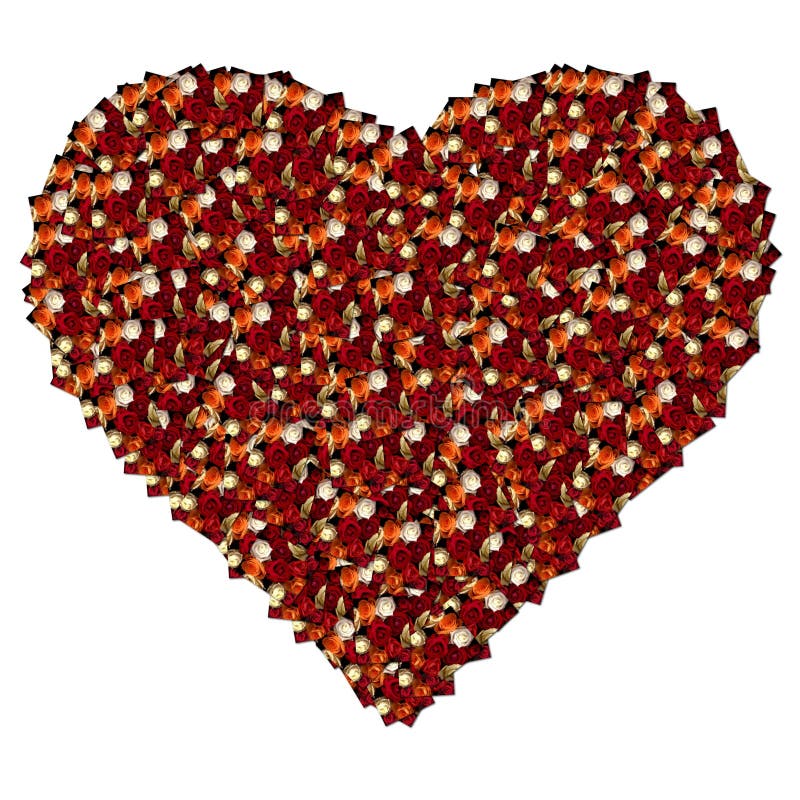 Collage del corazón stock de ilustración. Ilustración de remiendo ...