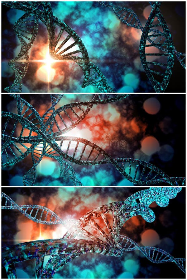Collage Del Filamento De La DNA Foto de archivo - Imagen de genomas ...
