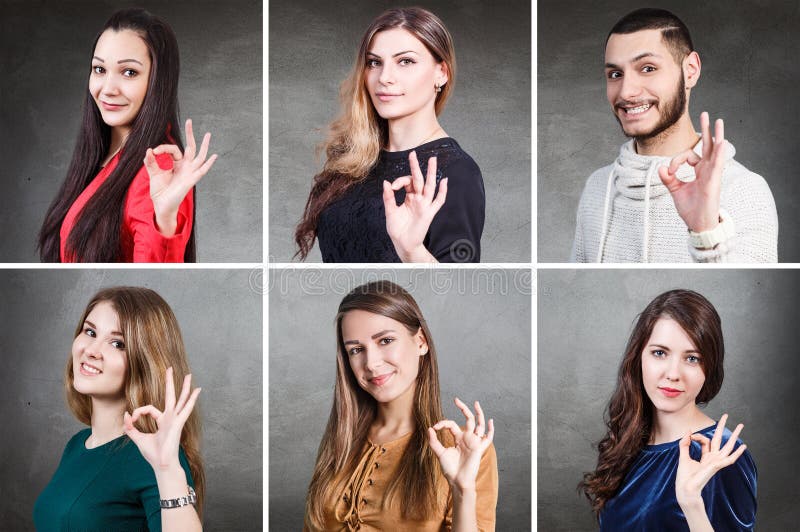 Collage Del Retrato De La Gente Imagen de archivo - Imagen de fondo ...