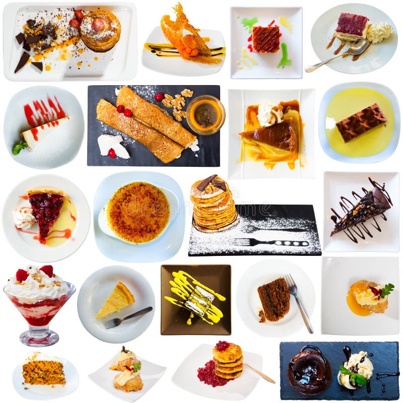 Desserts Collage stock photo. Image of gugelhupf, dessert - 22104078