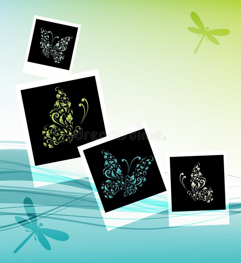 Collage of Photos. Template Stock Vector - Illustration of adhesive ...