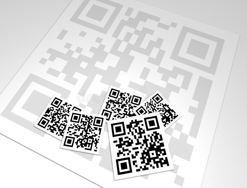 Collage Design of QR Codes stock illustration. Illustration of ...