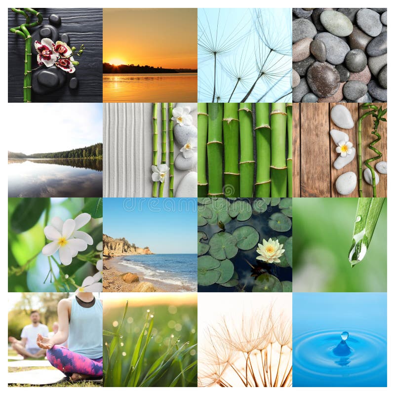 Collage of Different Beautiful Pictures. Stock Photo - Image of relax ...