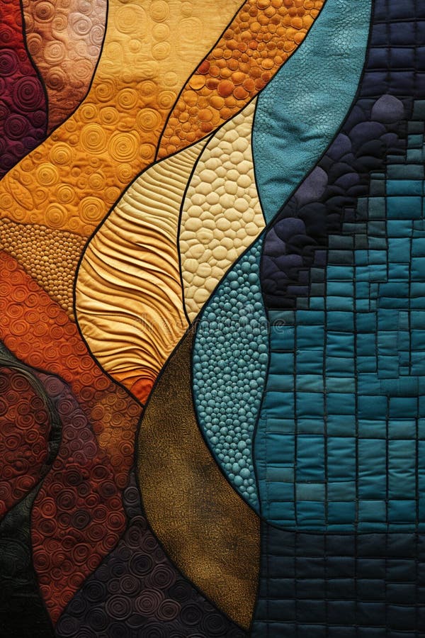 A Collage of Different Colorful Textiles with Different Textures in ...