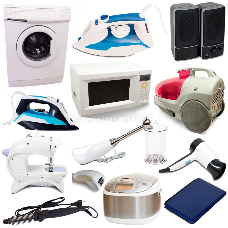 Collage of Different Home Appliances Stock Image - Image of cleaner ...