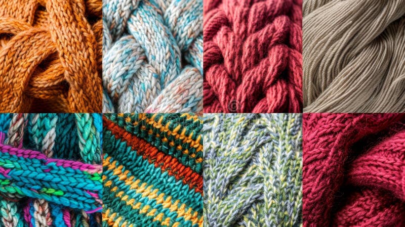 A Collage of Different Knitting Patterns Showcasing the Creativity and ...