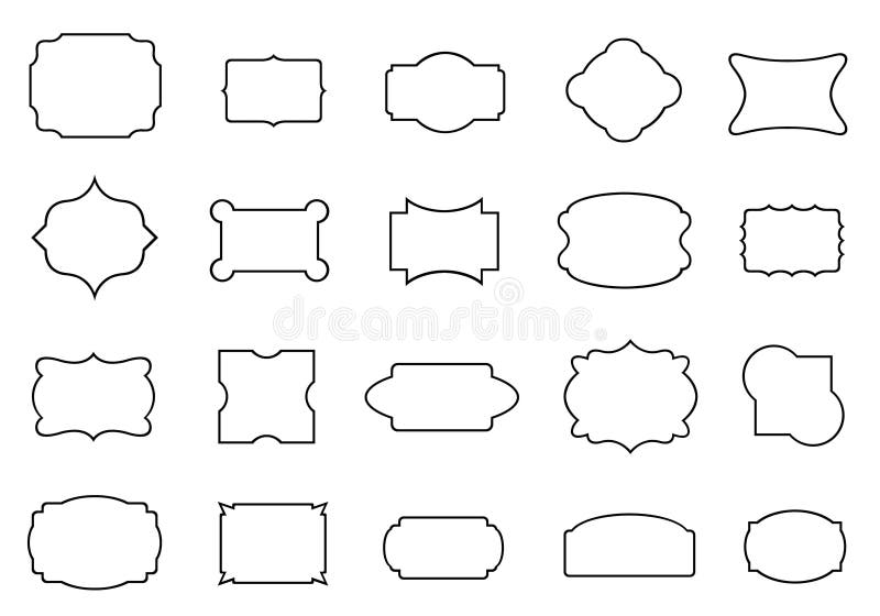 Collage of Different Labels Illustration Stock Illustration ...