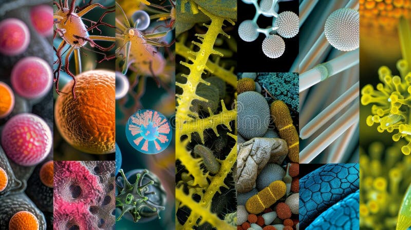 A Collage of Different Microorganisms Each Labeled with Its Unique Role ...