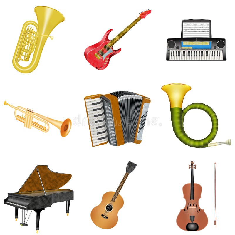 Collage Musical Instruments Stock Illustrations – 385 Collage Musical ...