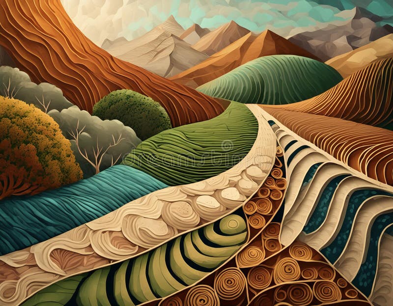 A Collage of Different Natural Earth Textures Mixed in Beautiful ...