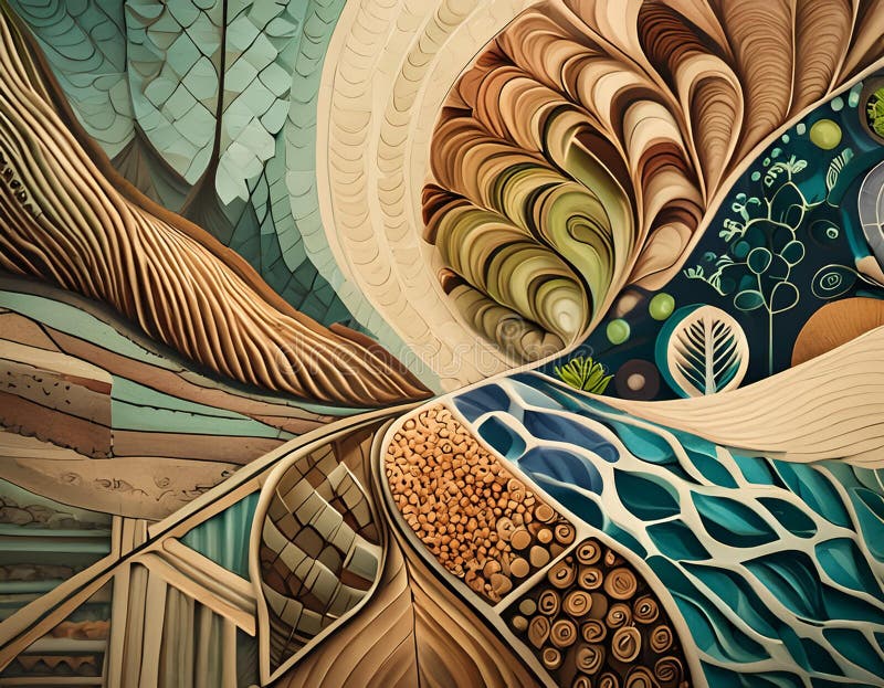 A Collage of Different Natural Earth Textures Mixed in Beautiful ...