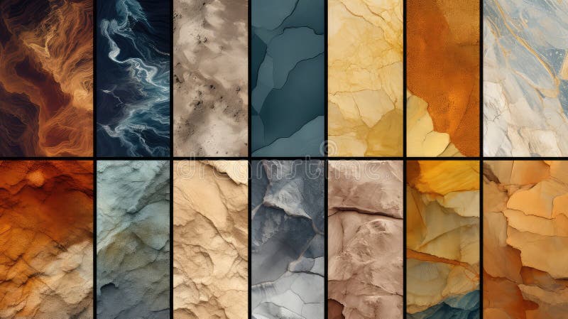 A Collage of Different Natural Earth Textures Mixed in a Beautiful ...