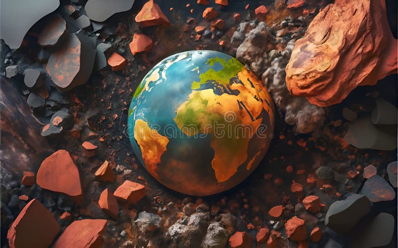 A Collage of Different Natural Earth Textures Mixed in Beautiful ...
