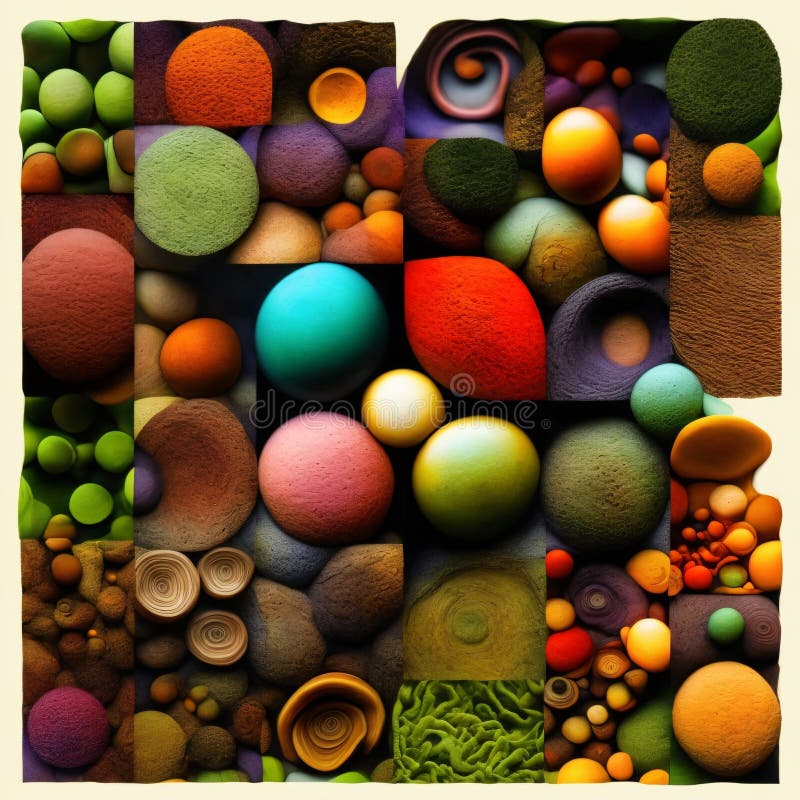 A Collage of Different Natural Earth Textures Mixed in Beautiful ...