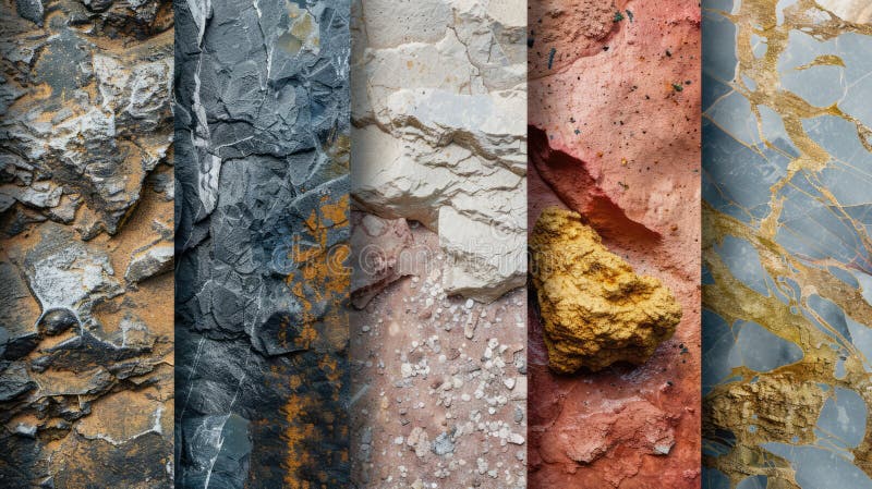 A Collage of Different Natural Earth Textures Mixed in Beautiful ...