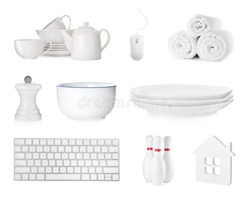 Collage of Different Objects on Background Stock Image - Image of ...