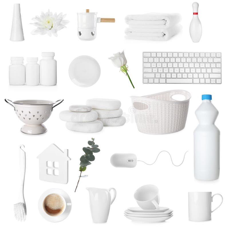 Collage of Different Objects on Background Stock Image - Image of ...