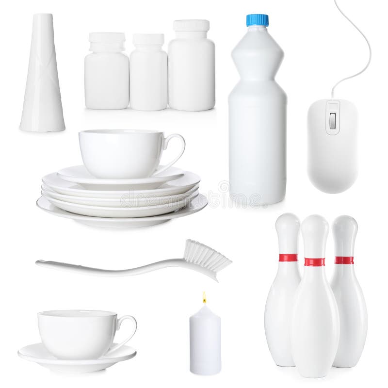 Collage of Different Objects on Background Stock Image - Image of ...