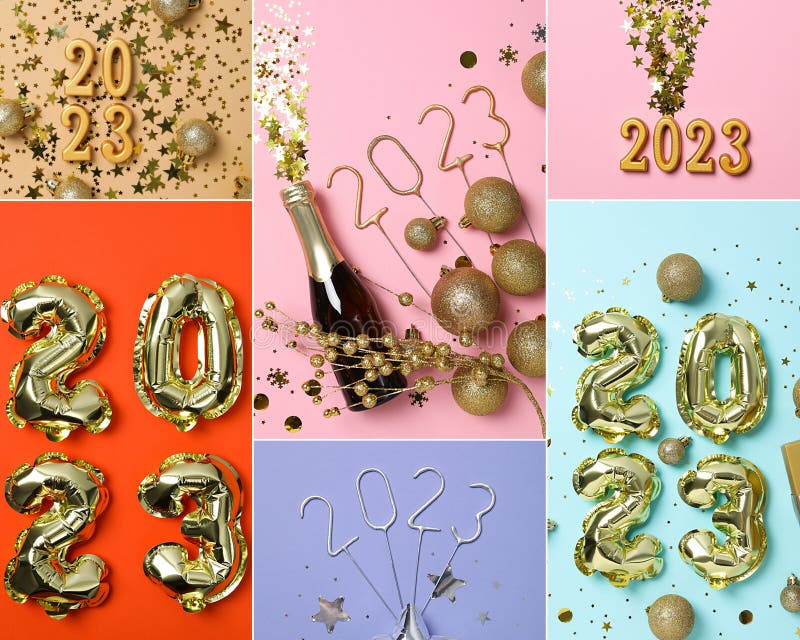 Collage of Different Photos for Christmas Concept Stock Image - Image ...