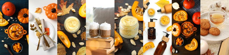 Collage of Different Photos for Thanksgiving Concept Stock Image ...