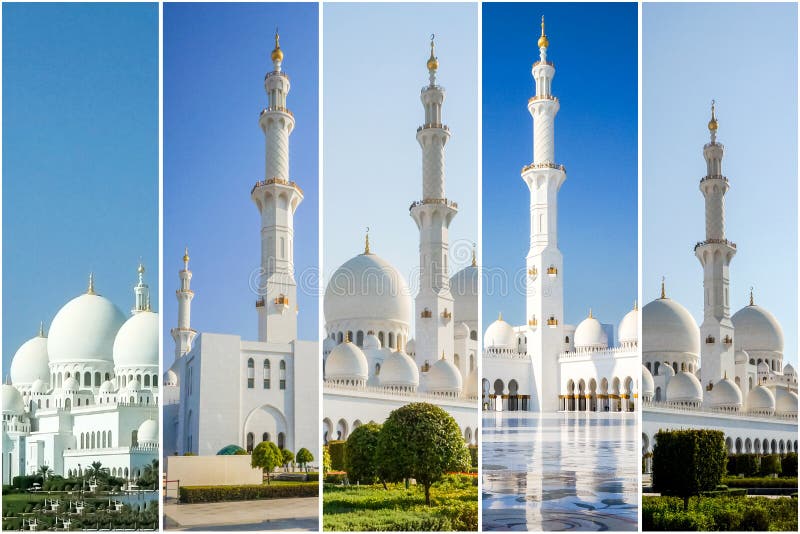 Collage from Different Pictures of Beautiful Views of Sheikh Zayed ...