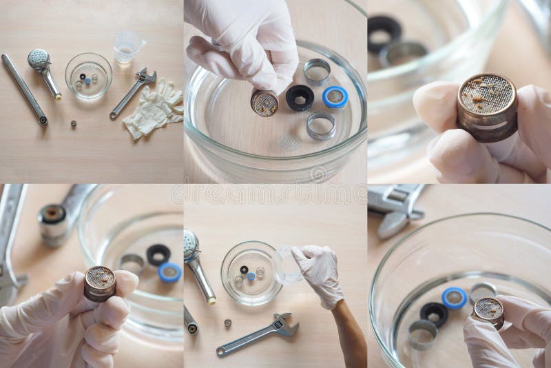 Cleaning of Limescale on the Filter of the Crane at Home Using a ...