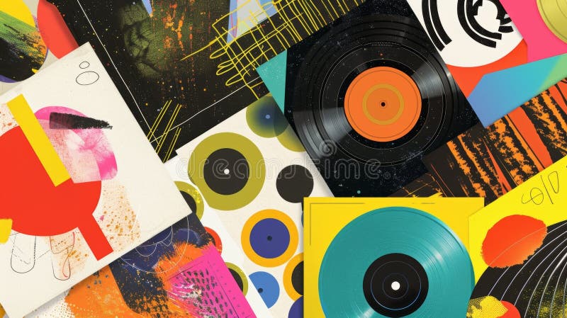 A Collage of Different Record Sleeves Each One Featuring a Different ...