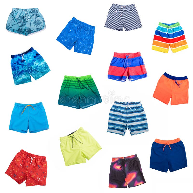 Collage of Different Shorts for Boys Stock Image - Image of ocean ...