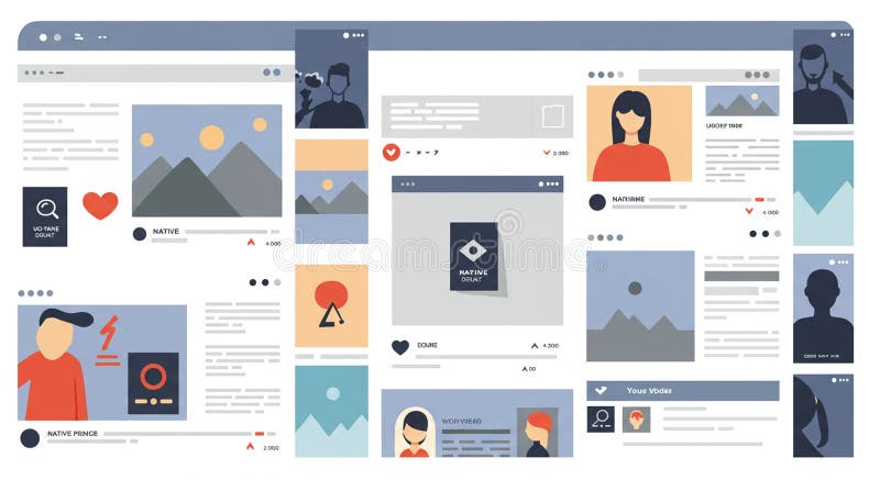 A Collage of Digital Interface Mockups Featuring Various Profile ...