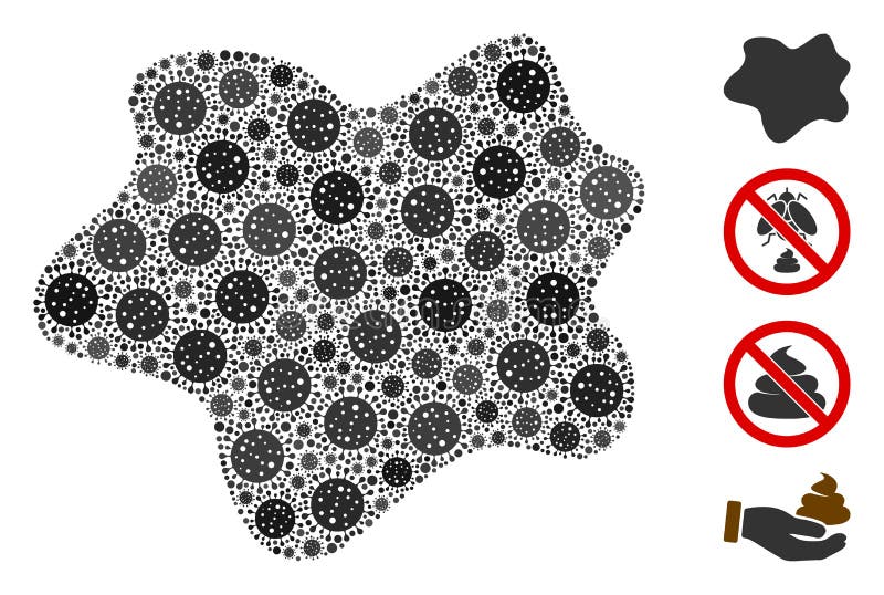 Dirt Spot Mosaic of CoronaVirus Items Stock Illustration - Illustration ...