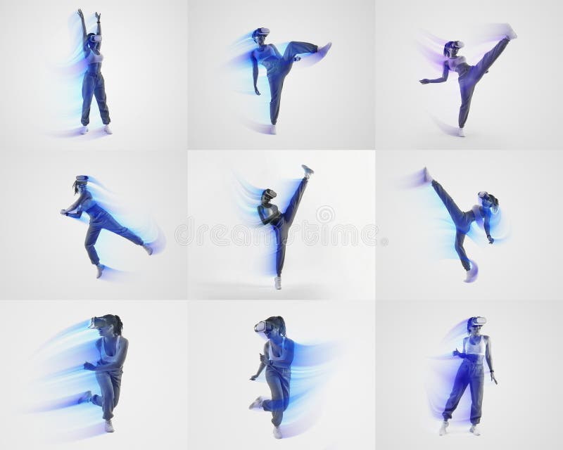 Dynamic Athletic Movements Showcase Fitness and Virtual Reality ...