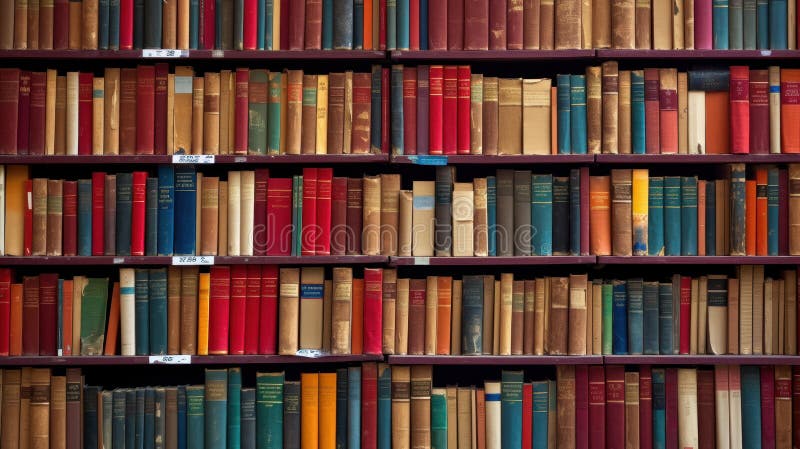 A Collage of Diverse Books in a Modern Library Setting Stock ...