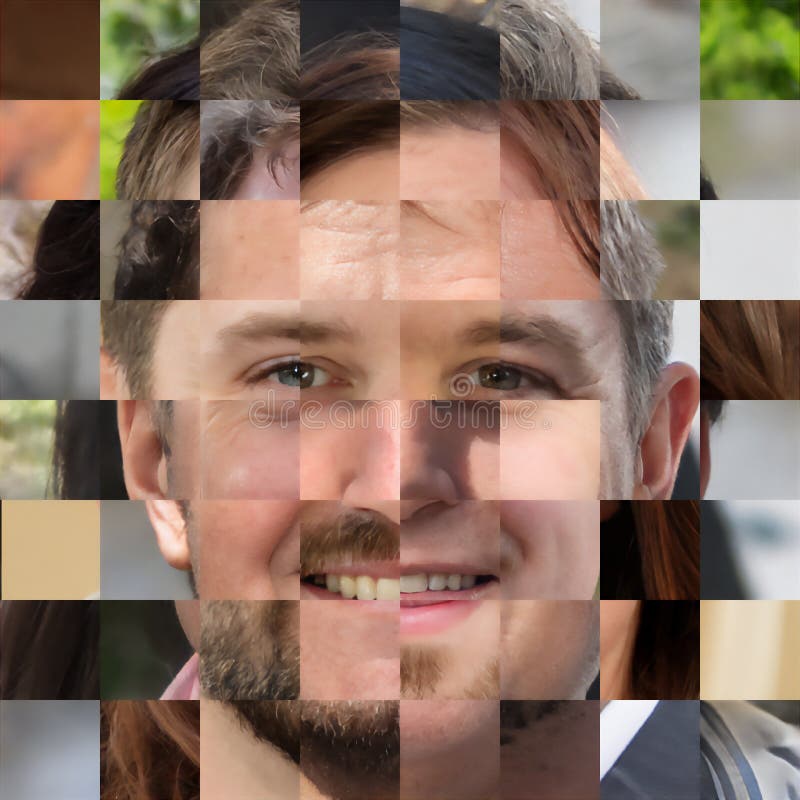 A Collage of Diverse Faces, Parts Making Up a Whole Stock Photo - Image ...