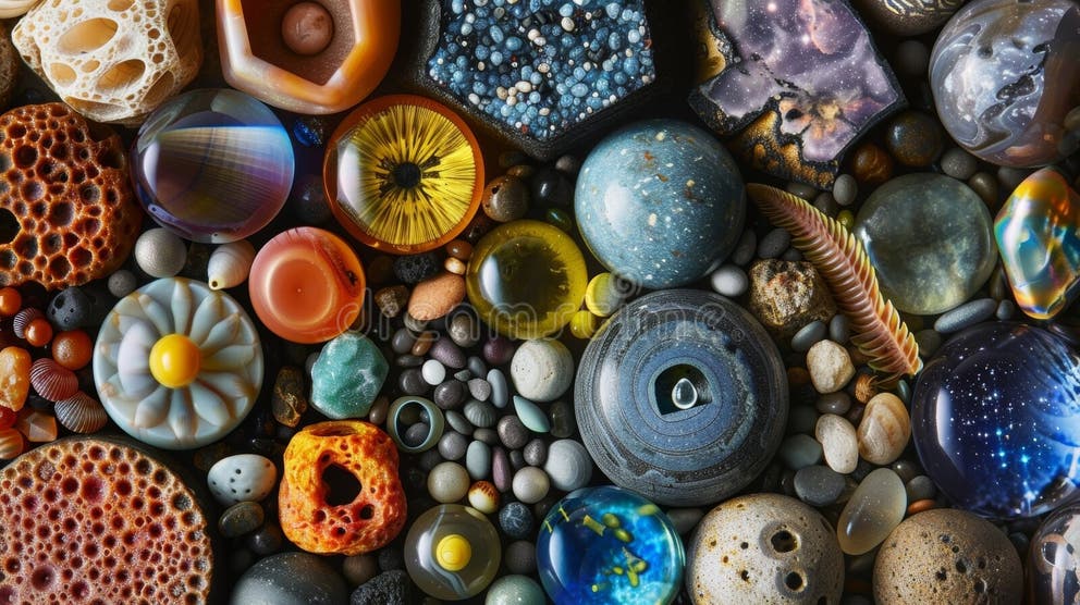 A Collage of Diverse Objects from Sand Grains To Galaxies All Composed ...