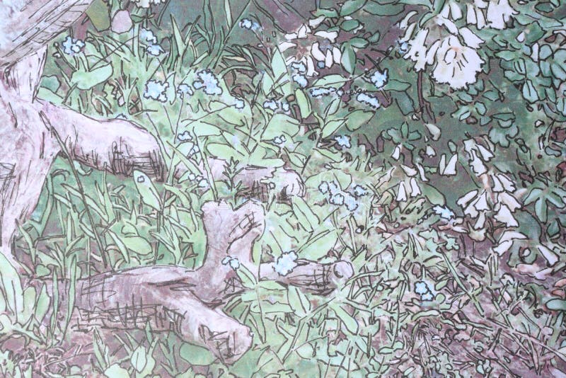 Collage Drawing Over the Photos Stock Photo - Image of leaf, cartoon ...