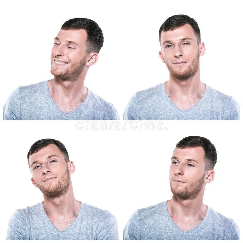 Different Facial Expressions Stock Image - Image of anxiety, insane ...