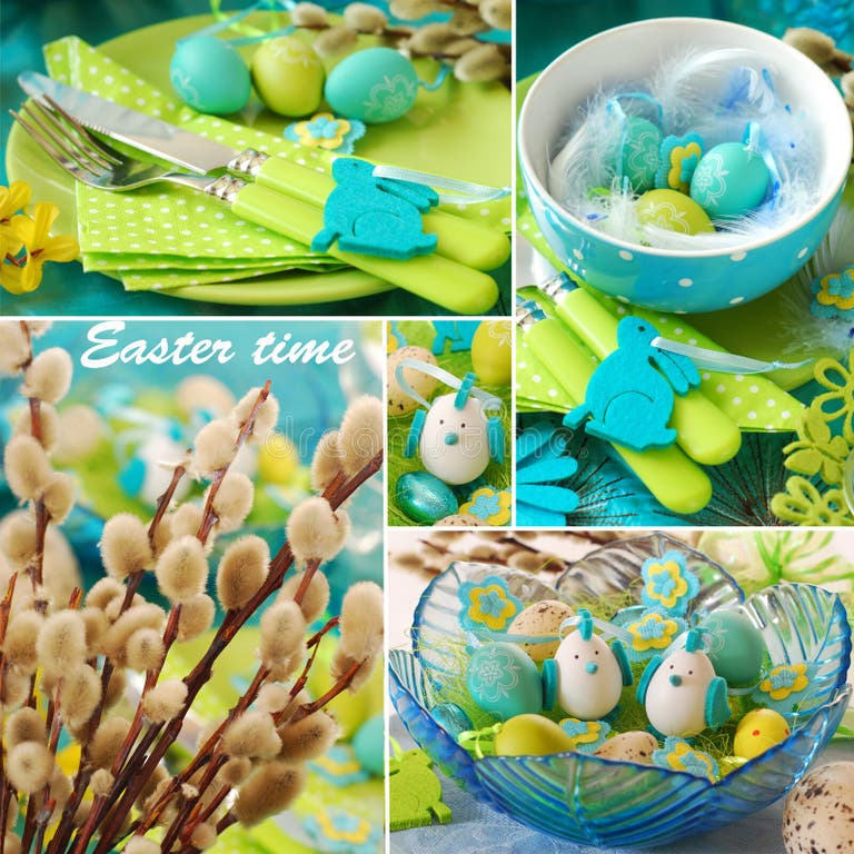 Collage for easter time stock photo. Image of plate, chicken - 28529162