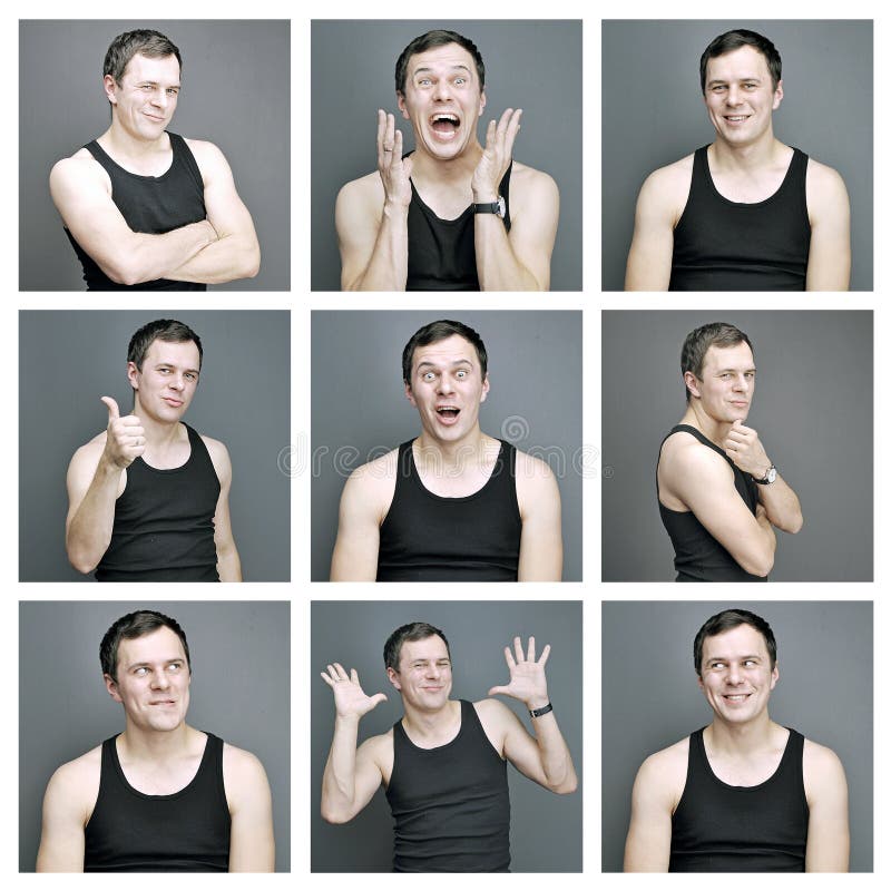 Nine Emotions stock photo. Image of psychology, pleasure - 85620818